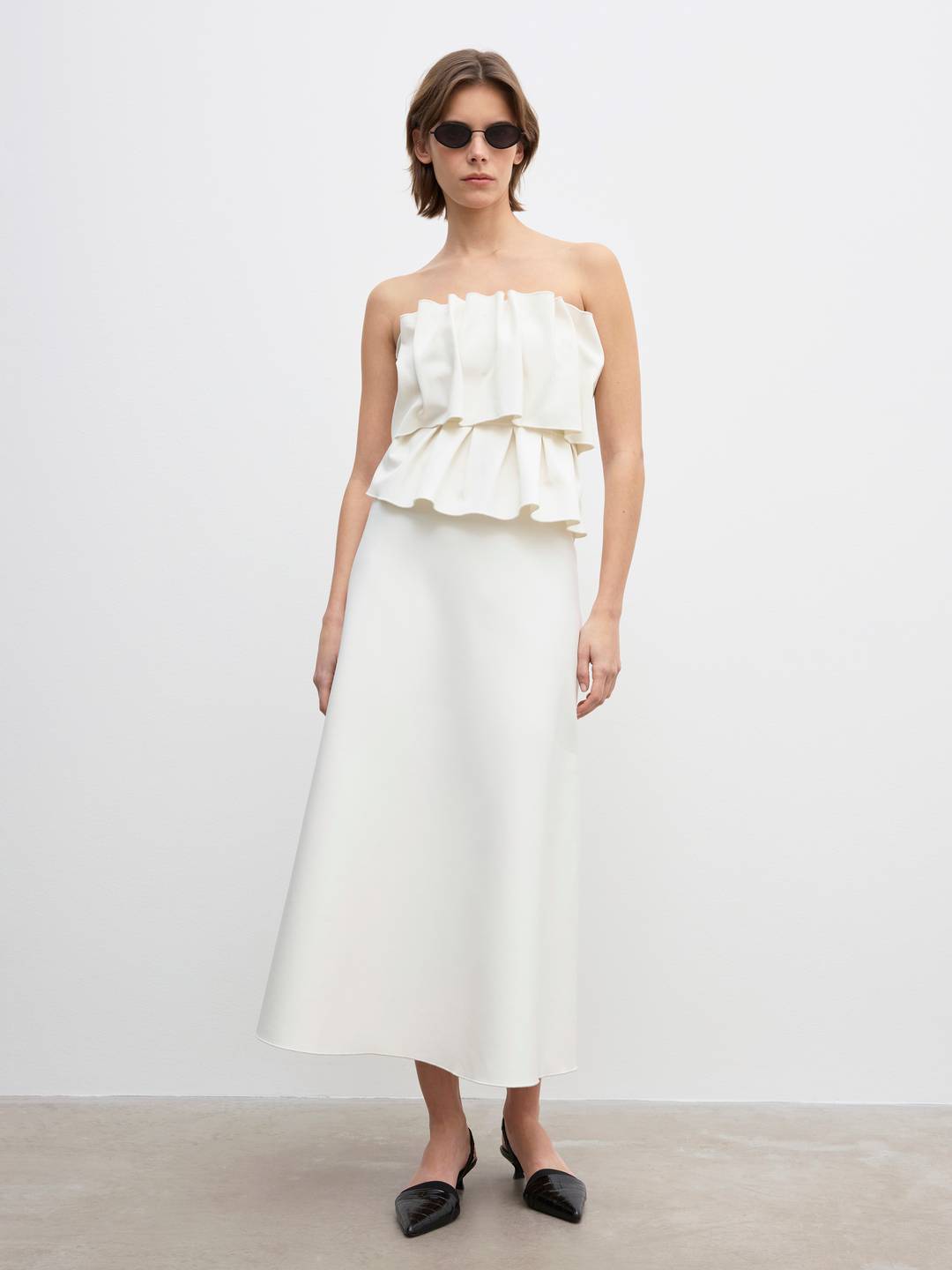 Sculpted Tube Dress - White
